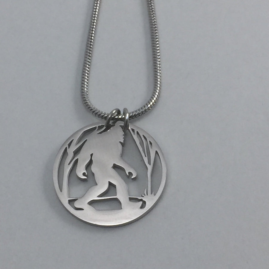Bigfoot in Woods Pendant, large or petite – Be Inspired UP